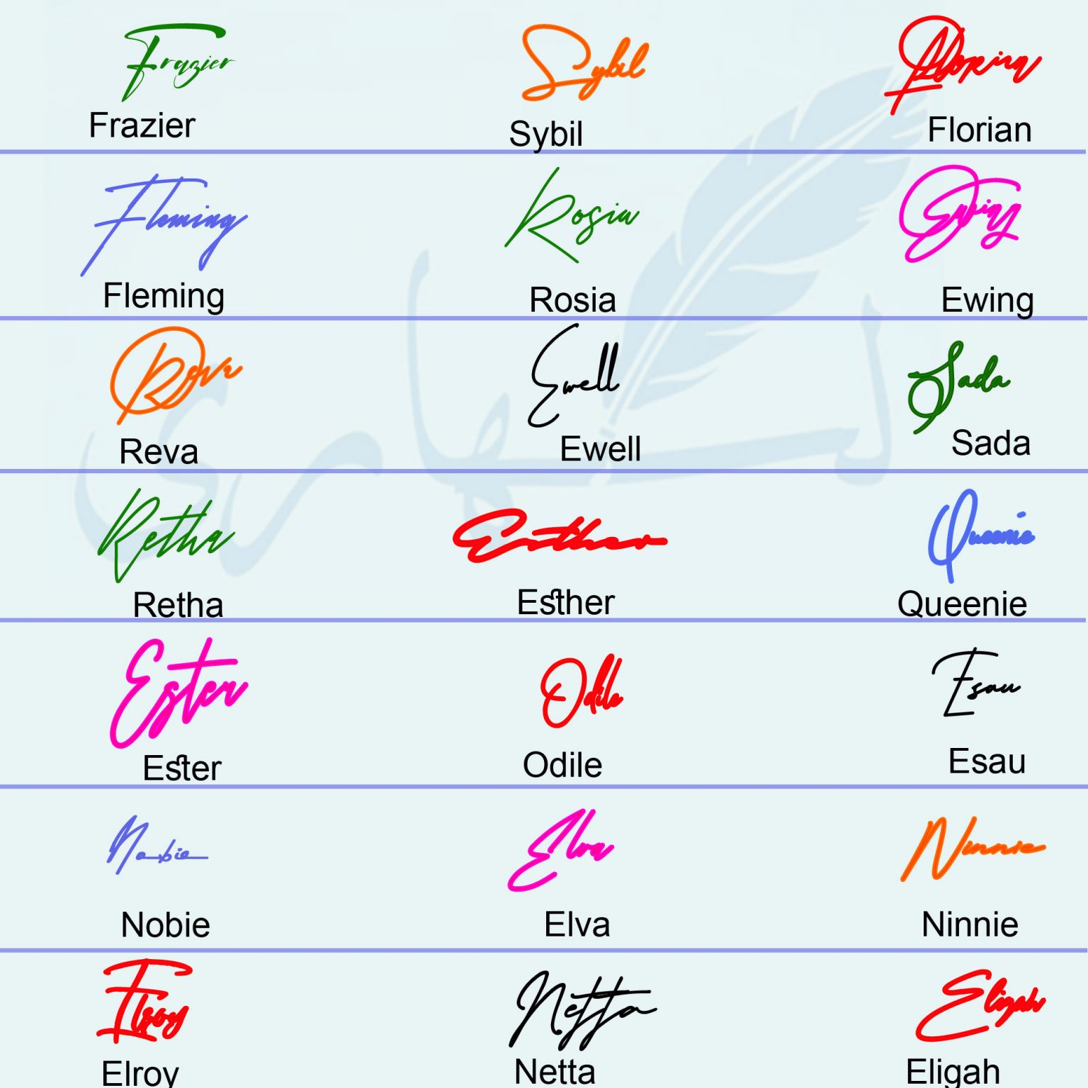 My Name Simple Signature Styles - Signature Write